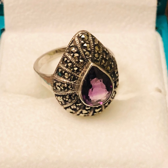Judith Jack | Jewelry | Vintage Judith Jack Sterling Amethyst Ring ...